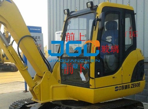 ZE60E 80E 85 Excavator Front And Rear Windshield Right Large Door Glass